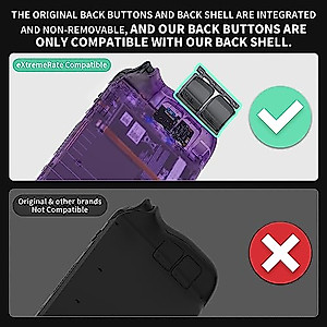 eXtremeRate Clear Slate Black Replacement Full Set Buttons for Steam Deck, DIY Custom ABXY D-pad Trackpad Bumpers Triggers Buttons for Steam Deck Handheld Console - Console NOT Included