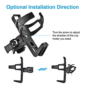 2PCS Bicycle Water Bottle Cages, Lightweight Strong Bike Water Bottle Holder, Easy to Adjust The Direction Bike Cup Holder, No Screws, Simple and Quick to Install