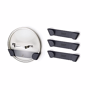 Joseph Joseph - 85149 Joseph Joseph CupboardStore Cabinet Door Pan Lid Organizer, Gray, 4 count (pack of 1)