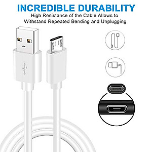 20FT Long USB Power Extension Cable for WyzeCam,WyzeCam Pan,YI Camera,NestCam Indoor,Netvue,KasaCam Indoor,Furbo Dog,Blink,Cloud Cam,USB to Micro USB Charging Charger Cord for Security Camera