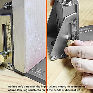 Pocket Hole Jig Kit, Pocket Screw Jig, Aluminum 3 in 1 Pocket Hole Drill Guide Jig Set, Professional Jig Kit Dowel Drill Joinery Screw Kit