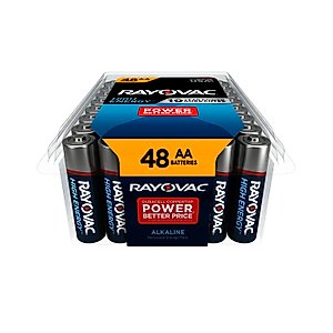 Rayovac AA Batteries, Alkaline Double A Batteries (48 Battery Count)