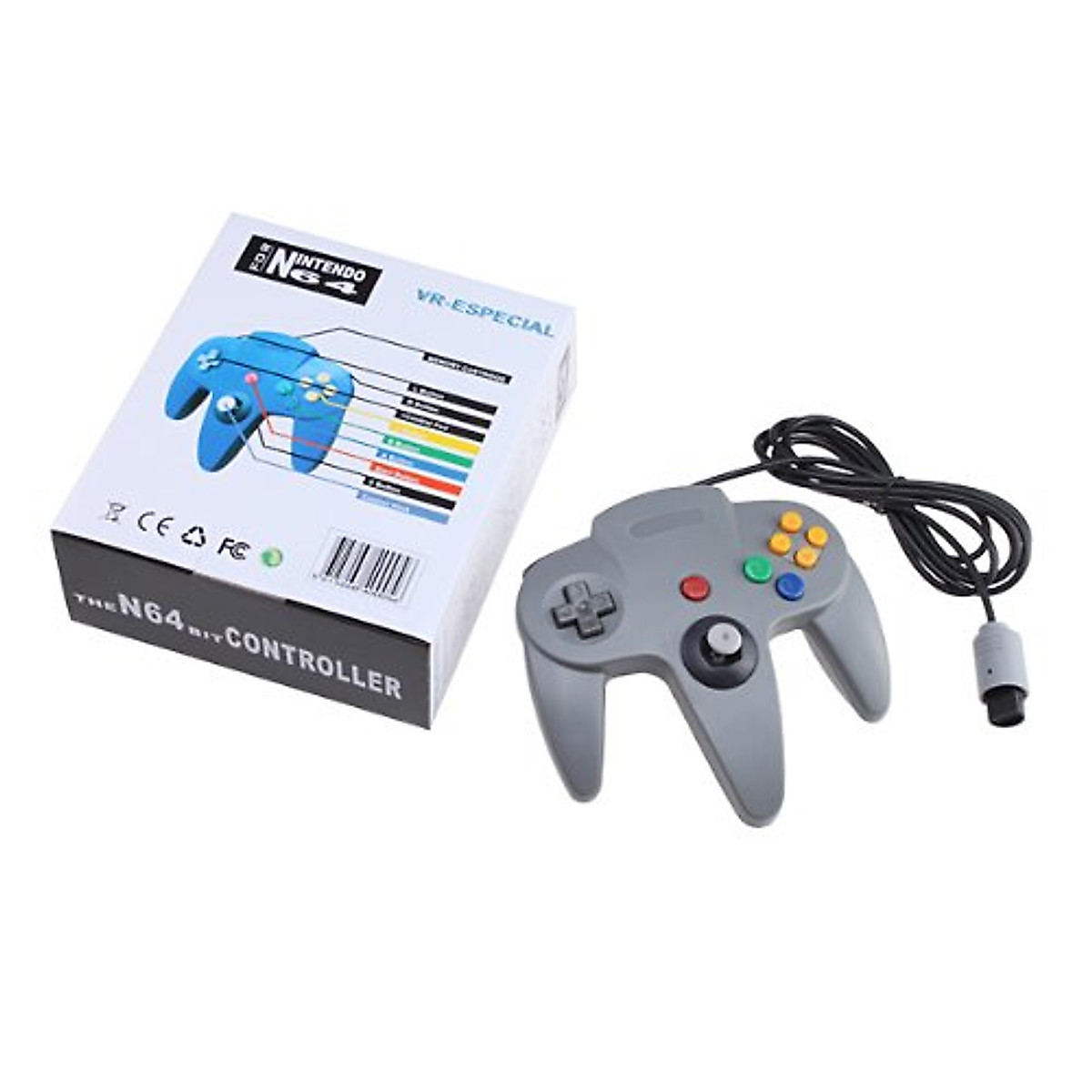 New Gray Controller Game System for Nintendo 64 N64
