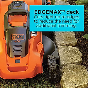 BLACK+DECKER 40V MAX* Cordless Lawn Mower with Battery and Charger Included (CM2043C)