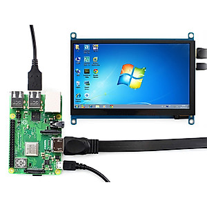 waveshare TOP1 7inch Capacitive Touch Screen LCD (H) HDMI IPS Display Computer Monitor 1024×600 Pixels Supports Raspberry Pi/Jetson Nano/Windows 11 Game Console