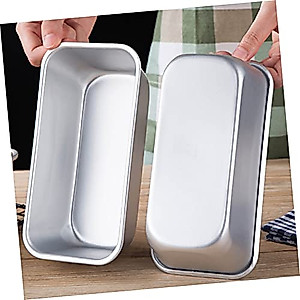 DOITOOL 2pcs Toast Bread Box Broiler Pan for Oven Cupcake Cheese Cakes Bread Baking Tray Aluminum Bread Pan Non Stick Loaf Bread Baking Molds Loaf Pans Toast Pans Silver Kitchen Supplies