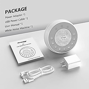 REACHER R2 White Noise Machine and Night Light with 31 Soothing Sounds, 0-100 Dimmable Color Changing Light, Sleep Timer for Sleeping, Feeding, for Baby, Kids, Adult,Bedside Table