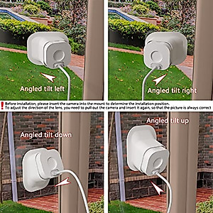 Teccle Angled Window Mount Bracket for Blink Mini, 20 Degrees Tilt (Up/Down/Left/Right), Get Tilt Viewing Angle (Pack of 2)