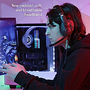 DROP + EPOS H3X Gaming Headset with Microphone, Over-Ear Closed-Back Design, Leatherette and Suede Earpads, Compatible with PC, PS4, PS5, Switch, Xbox, Mac, Mobile, and More (Meteorite),Grey