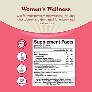 Hormone Balance for Women of All Ages - PMS Gummies and Cycle Support Supplements for Women with Vitamin B6 and Dong Quai Gummy Vitamin - Menopause Relief Mood Support Supplement PMS Support for Women