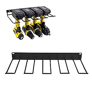 Power Tool Organizer, Larger Capacity Drill Holder Wall Mount, Heavy Duty Garage Tool Organizer and Storage, Tool Storage Rack for Garage Pegboard, Cordless Drill Charging Station, 1 Layer
