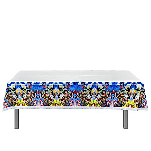 OU GUAN One Piece Party Supplies, 20 Plates, 20 Napkins and 1 Tablecloth, One Piece Themed Birthday Party Decoration