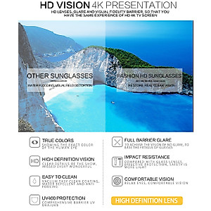 GEELOOK Round Sunglasses for Women Men Classic Oversized Circle Mirrored Hippie Hipster Polarized Sunglasses Metal Frame Mercury Lens