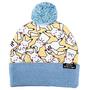 Bioworld Pokemon Pikachu AOP Knit Cap Yellow
