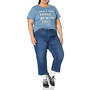 Amazon Essentials Disney | Marvel | Star Wars | Princess Women's Short-Sleeve Crew-Neck T-Shirts (Available in Plus Size), Pack of 2, Star Wars Force, 3X