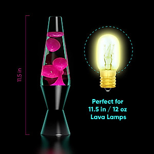lumenivo Lava Lamp Bulbs 15 Watt 130V T7 Intermediate Base Replacement for 120V 15W Light Bulb Small Base 15W Incandescent Appliance Bulb E17 Base – 11.5” Lava Lamps & Sewing Machines – 2 Pack