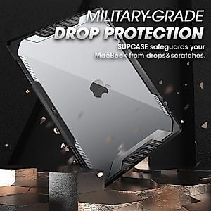 SUPCASE for MacBook Air 15 Inch Case 2025/2024/2023 (Unicorn Beetle), M4 A3241 / M3 A3114 / M2 A2941 Heavy Duty Shockproof Rugged Hard Shell Protective Cover for MacBook Air 15" with Touch ID, Black