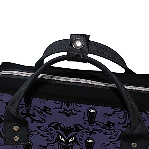 Yonune biikoosii Diaper Bag Backpack with Gothic Halloween Bat Print for Mom/Dad, Wide Open Multi-Function Travel Backpack Nappy Bags