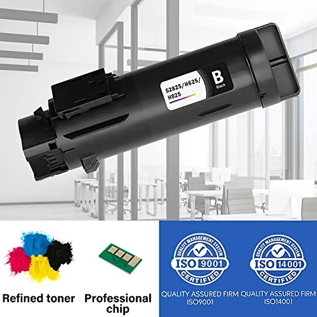 Ledes Compatible Toner Cartridge Replacement for Dell 2825 H625 H825 S2825 for H625CDW H825CDW S2825CDN High Yield (2 Black, 1 Cyan, 1 Magenta, 1Yellow, 5-Pack)