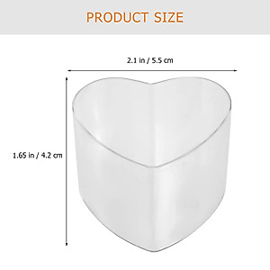 DOITOOL 20PCS Clear Dessert Cup 2. 3 oz Mini Dessert Cup, Clear Plastic Parfait Appetizer Cups Heart Shaped Dessert Serving Cups for Parties, Events, Catering (5. 5 x 5. 5cm)