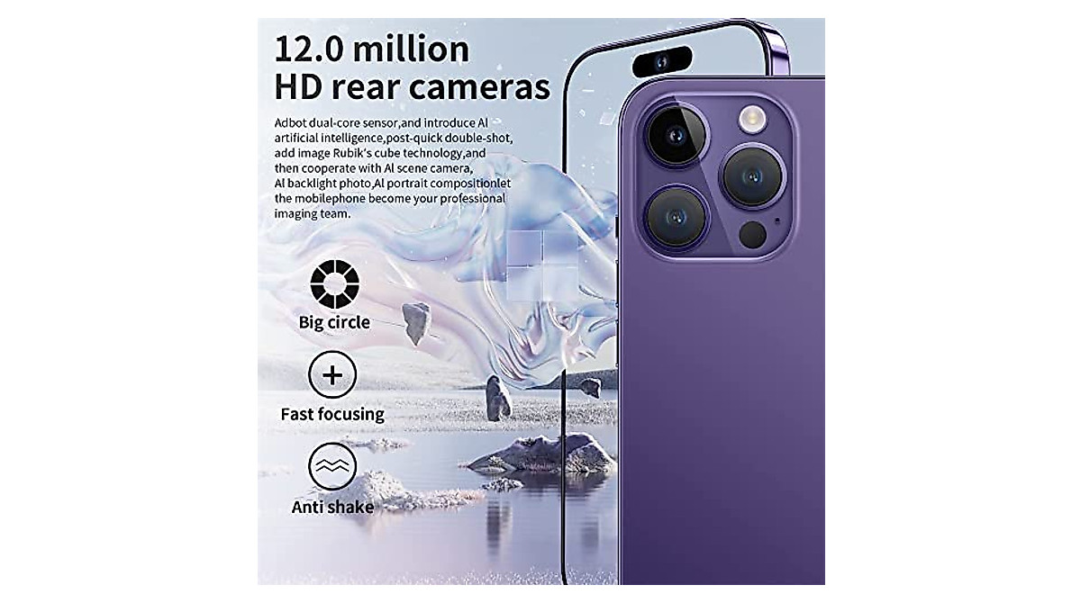 Echoamo A14 Pro MAX Unlocked Smartphone, 6.82-inch HD Screen Phone, 3 ...