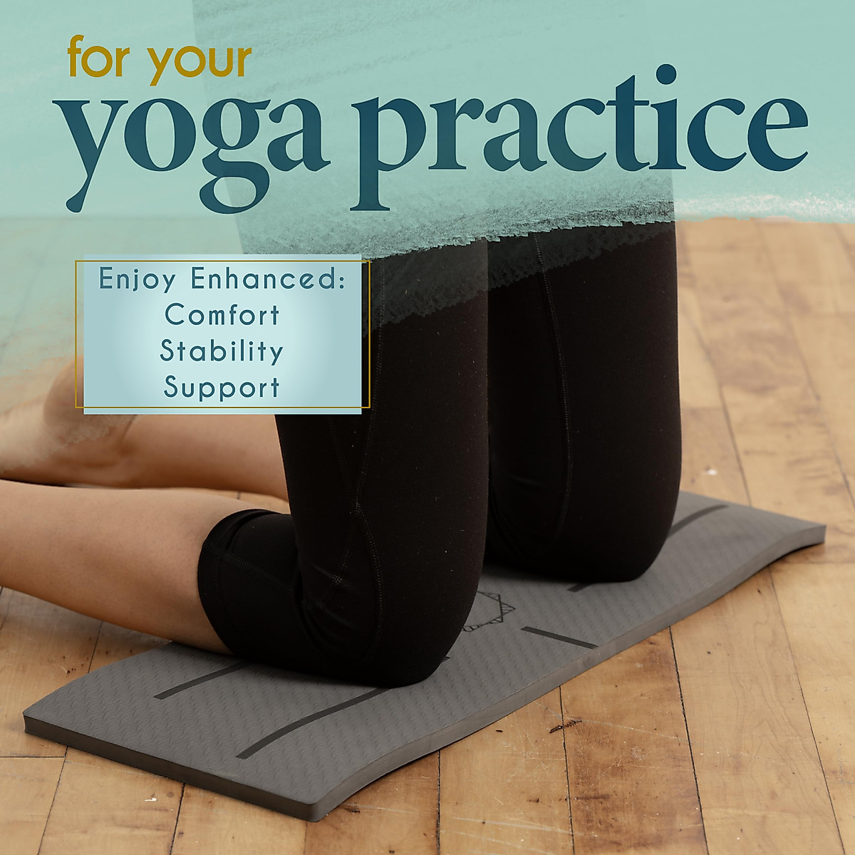 Florensi Yoga Knee Pad and Elbow Cushion- Thick, Ultra Soft Kneeling Pad for Pain-Free Workouts - Foam Pad Support for Knees During Exercise - Garden Kneeler, Yoga Accessory, or Workout Mat