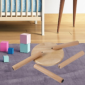 Bamboo Step Stool,10.23 inches Sturdy Foot Stool for Adults,Wood Portable Bed Side Steps Stool 350 Lbs Capacity Stepping Foot Stool for Kitchen Bathroom Bedroom Toilet or Toy Room…