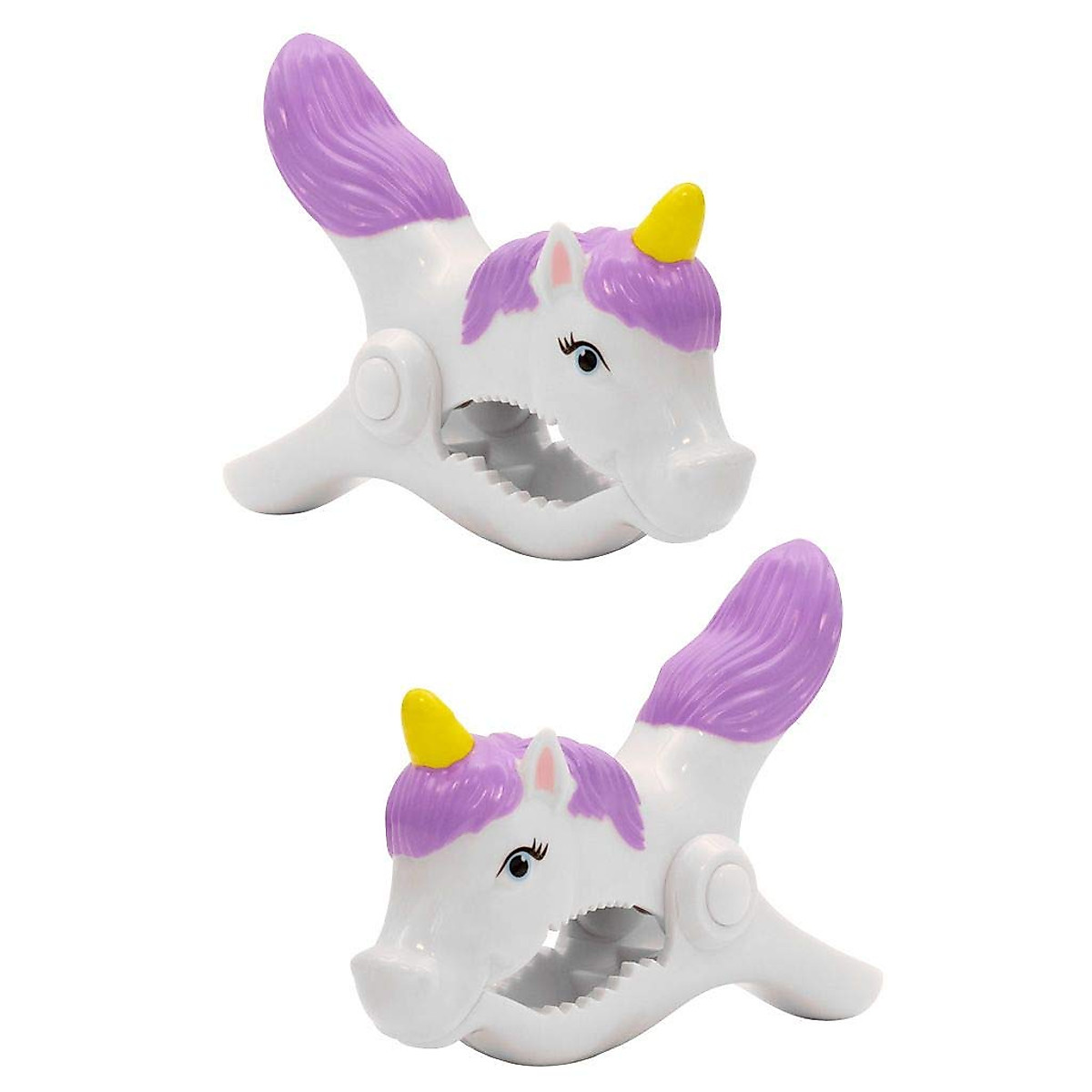 O2COOL Unicorn Boca Clips, Purple