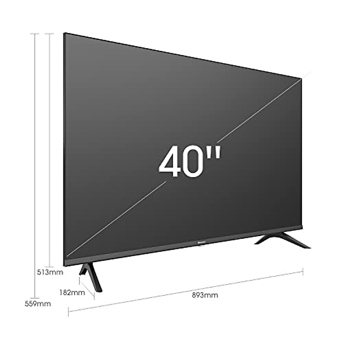 Hisense A4 Series 40-Inch FHD Smart Android TV with DTS Virtual X, Game & Sports Modes, Chromecast Built-in, Alexa Compatibility (40A4H, 2022 New Model) (Renewed)