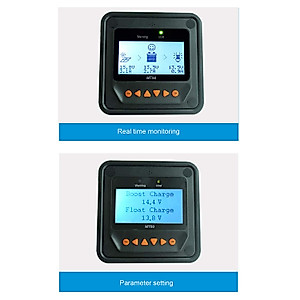 EPEVER MPPT Solar Charge Controller 40A 12V/24V Tracer4210AN + Remote Meter MT50 Monitor + RTS for Solar Panel Charge Controller Regulator with LCD Display (Tracer4210AN + MT50+RTS)