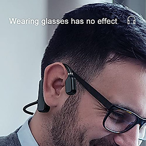 ZTGD Wireless Bluetooth Bone Conduction Headphones Ear Hook Bluetooth-Compatible 5.1 Earphone IPX5 Waterproof Wireless Headphone for Sports Red