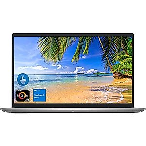 Dell Inspiron 15.6" FHD Touchscreen Laptop, AMD Ryzen 7 5825U, GeForce MX550, 32GB DDR4 RAM, 1TB SSD, Webcam, HDMI, Fingerprint Reader, WiFi 6, Windows 11 Home, Silver