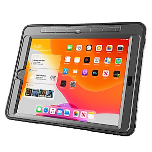New Trent iPad 9th Generation Case, iPad 8th Generation Case, iPad 7th Generation Case with Pencil Holder, Rugged Kickstand with Rotational Hand Strap & Screen Protector
