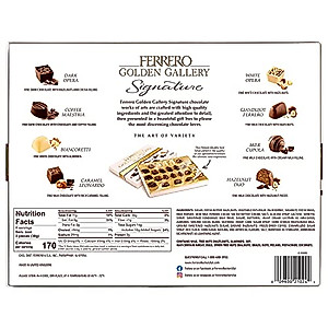 Ferrero Golden Gallery Signature Fine Assorted Chocolates, Candy Gift Box, 24 Count, 8.4 oz