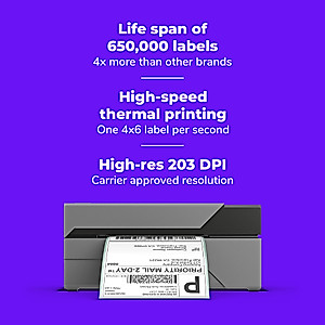 Rollo Shipping Label Printer - Commercial Grade Direct Thermal High Speed Shipping Printer – Compatible with ShipStation, Etsy, Ebay, Amazon - Barcode Printer - 4x6 Printer