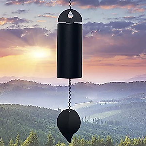 Deep Resonance Serenity Bell Large Metal Cylinder Wind Chimes Outdoor Windbell Deep Tone 30 Inch Garden Wind Chimes for Patio and Terrace Musical Windchime Outdoor and Home Decoration