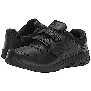 New Balance Men's 813 V1 Hook and Loop Walking Shoe, Black, 10 X-Wide