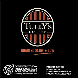 Tully's Coffee French Roast Keurig Single-Serve K-Cup Pods, Extra Bold Dark , 12 Count