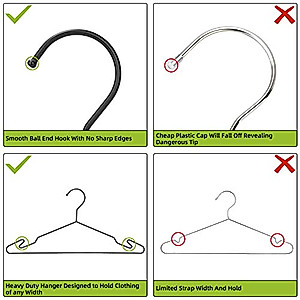 Luxurious Hanger Set Heavy Duty Metal Hangers with Unique Hook Design Durable & Sturdy Coat Hangers 4mm Thick Withstands 25lbs Weight Smooth Powder Coated Finish Compact Shirt Hangers - 20 Pack Black