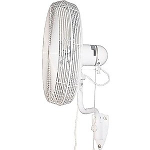 J&D Manufacturing POW24OSC Indoor/Outdoor UL507 Certified Oscillating Mount Fan, 24" Diameter, 115V, 1 Phase, White, 10' Cord