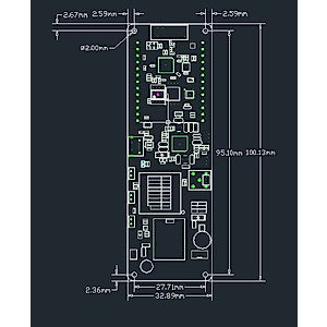 XFCZMG Beam V1.1 CH9102F CHIP SX1262 LORA 868/915MHZ ESP32 WiFi Wireless Bluetooth Module GPS NEO-M8N IPEX 18650 Battery Holder (915MHZ)