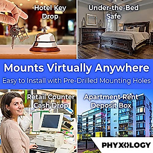 Mountable Cash Drop Box with Tamper-Proof Slot. Great as a Key Depository Or Deposit Safe for Hotels, Apartments Or Retail. Highly Secure Thick Steel and Key Lock! Pre-Drilled for Easy Wall Mounting!