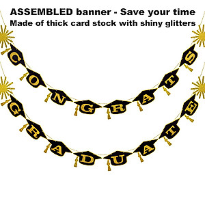 HERZOME Graduation Candy Bar Decorations 2022 Graduation Banner and Candy Bar Buffet Sign (Unframed) with 12 Label Tent Cards Set