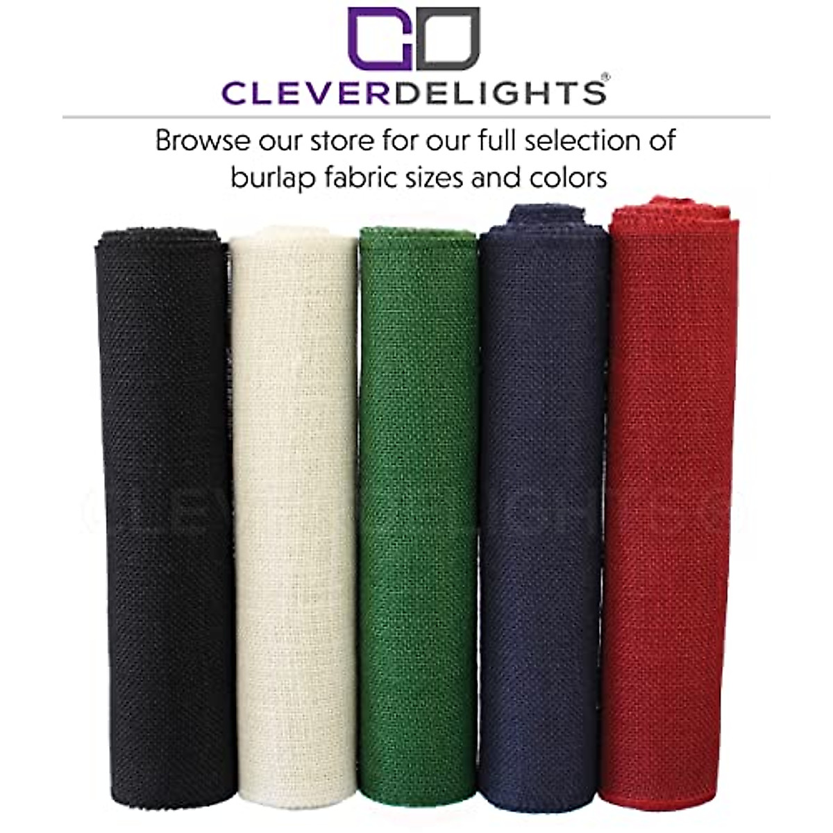 CleverDelights 12" Navy Burlap Roll - Finished Edges - 5 Yards - Jute Burlap Fabric