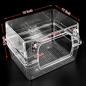 Colorday Large Bird Bath, Birds Bathtub for Amazon Parrots, African Grey, Conure, Cockatiel, Parakeet (13X11X8 inch)