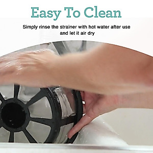 Euro Cuisine GY60 Greek Yogurt Maker with Ultra Fine Mesh Stainless Steel Strainer Basket, BPA Free, Patented Greek Yogurt Strainer, Ideal for Healthy Homemade Yogurt, Dips, and Desserts (Black)