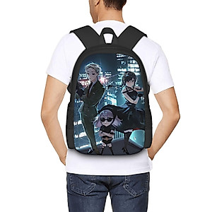 MAPH S-PY Cartoon Family Backpack Fashion 3D Printed Classical Travel Bags Big Capacity Lightweight Laptop Backpacks Anime Daypack Adjustable Straps Bag For Men Women