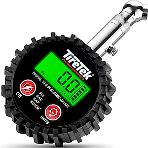 TIRETEK Digital Tire Pressure Gauge for Cars (200 PSI) - Smart Battery Saver Tire Gauges
