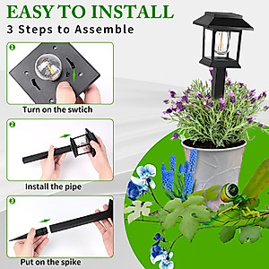 Solar Pathway Lights,10 Pack Waterproof Solar Garden Lights, Auto On/Off Solar Outdoor Lights for Your Garden, Landscape, Path, Yard, Patio, Driveway,Walkway Decor