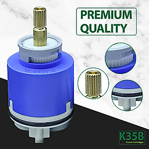 Kerox PBR 40 Faucet Cartridge, Replacement Cartridge Compatible with La Torre, Cascade & Nobili, Single Lever Shower Tub Repair, Tub Faucet Cartridges, Kitchen & Bathroom Faucet Cartridge Replacement